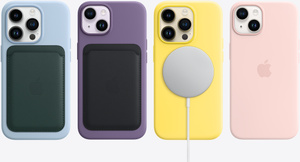 Funda de silicón con MagSafe para el iPhone 14 Plus - Color agave azul ...