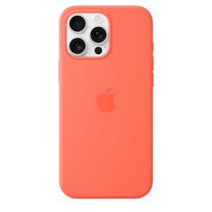 iPhone 16 Pro Max Silicone Case with MagSafe — Tangerine - Apple (NZ)