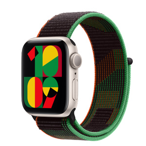 购买 Apple Watch SE (GPS)；40 毫米星光色铝金属表壳；Black Unity 回环式运动表带 - Apple (中国大陆)