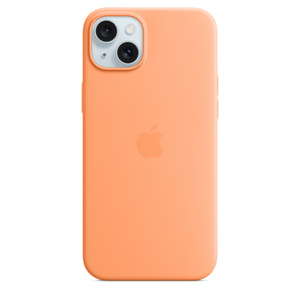 iPhone 15 Plus Silicone Case with MagSafe - Orange Sorbet - Business ...