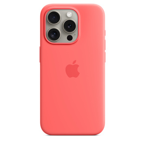 iPhone 15 Pro Silicone Case with MagSafe - Guava - Apple (MY)