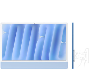 Blue iMac with built-in VESA Mount Adapter Note: this iMac does not ...